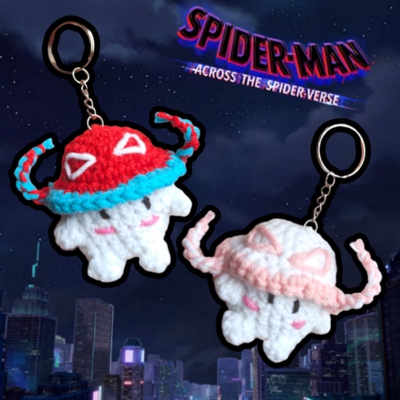 Spider-Man: Across the Spider-Verse Crochet Keychain | Couple Keychain ...