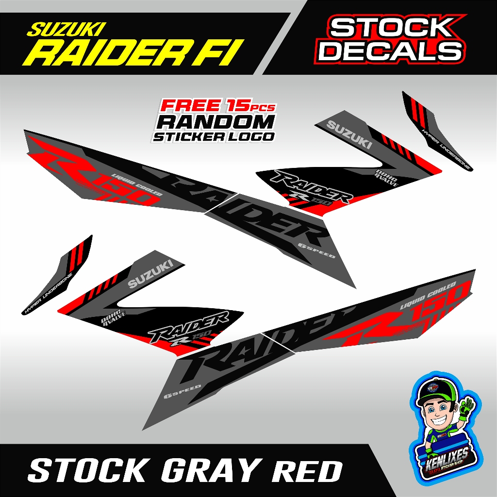 Suzuki Raider 150 Fi Stock Decals 2021 | Shopee Philippines
