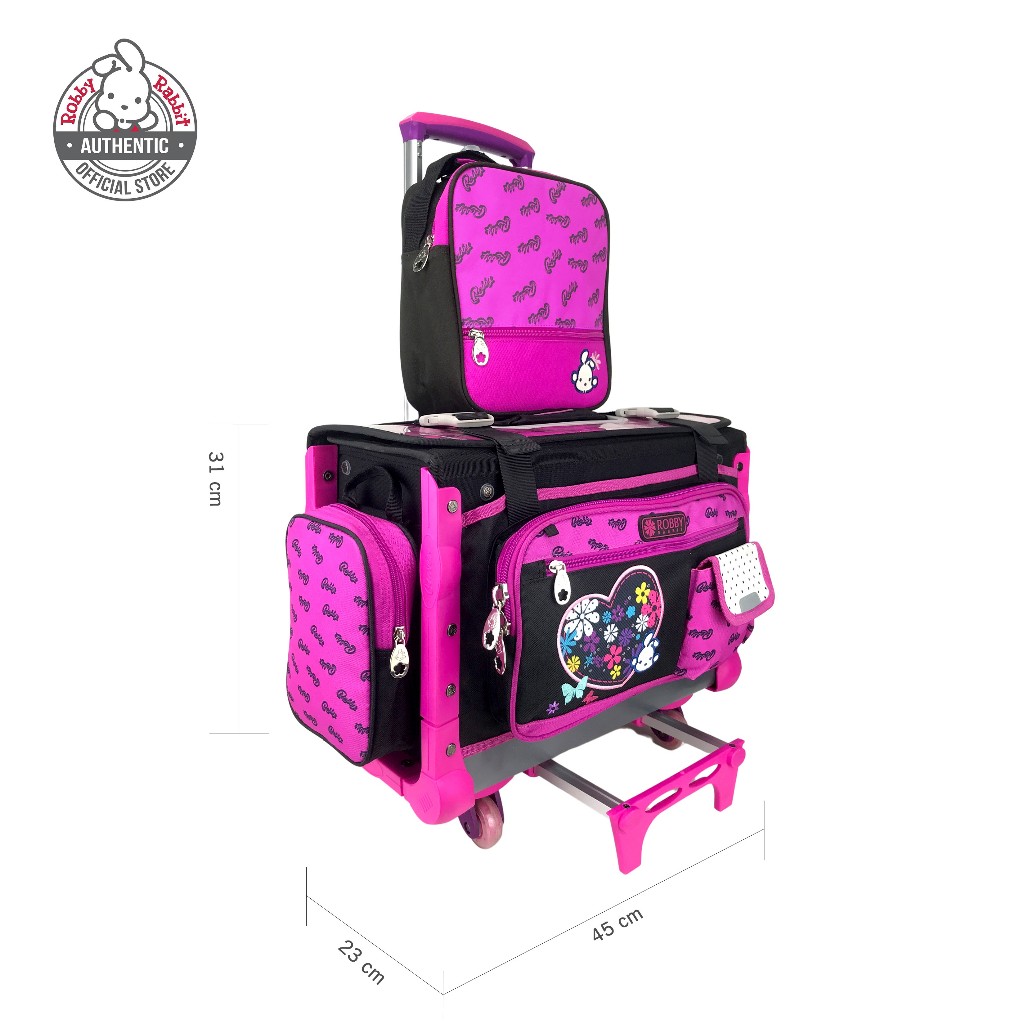 Robby Rabbit Rainbow Butterfly Medium Box-Type Trolley Bag (Floral ...
