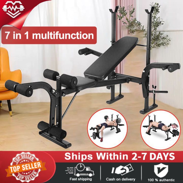 Weightlifting bench,home gym,exercise chest muscles,abdomen,arms,7in1 ...
