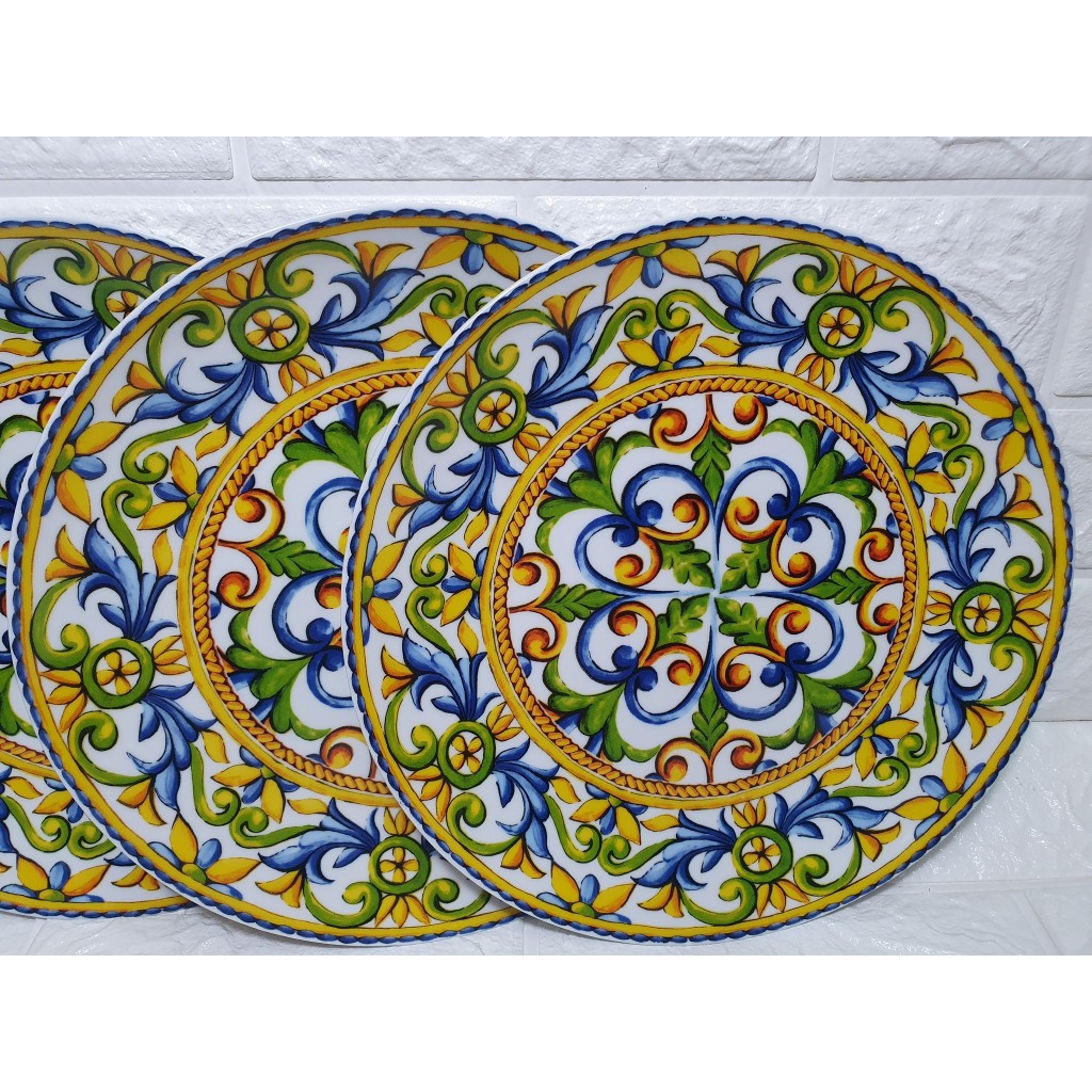 10.7 inch/27cm Moroccan Design Ceramic Serving Platter/Big Dinner ...