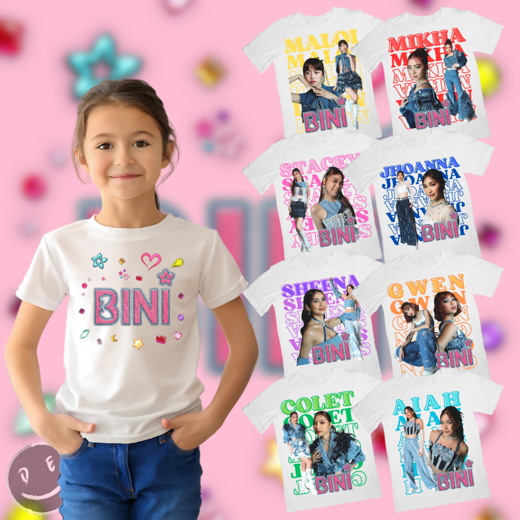 BINI TRENDY TSHIRT KIDS & TEENS VER.2 / BINI SHIRT FOR 1-12 YEARS OLD ...