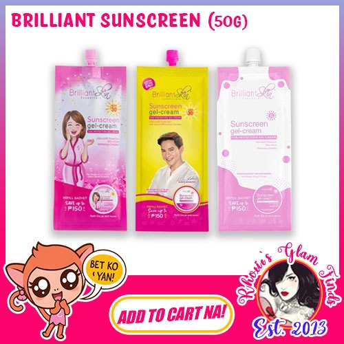 Brilliant Sunscreen Gel-Cream 50g | Old pack, new pack (yellow), pink ...