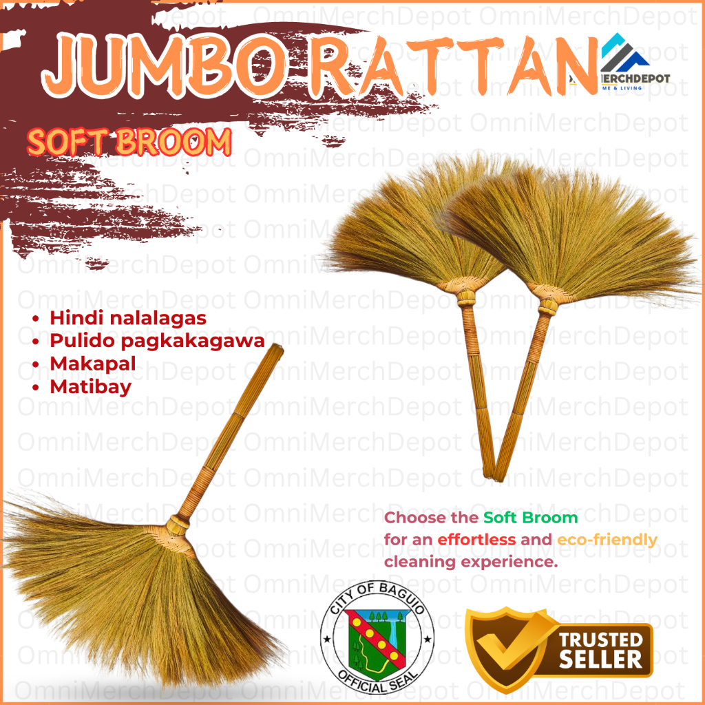 KAMBOJ Jumbo Rattan Soft Brooms Walis tambo Makapal at Matibay Broom ...
