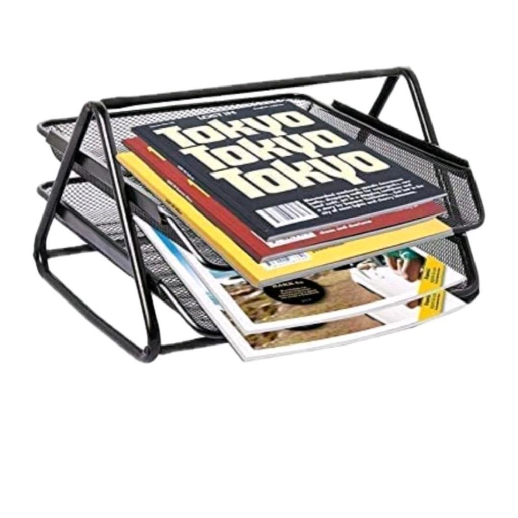 2 tier Document Tray with Metal Mesh Design | Shopee Philippines
