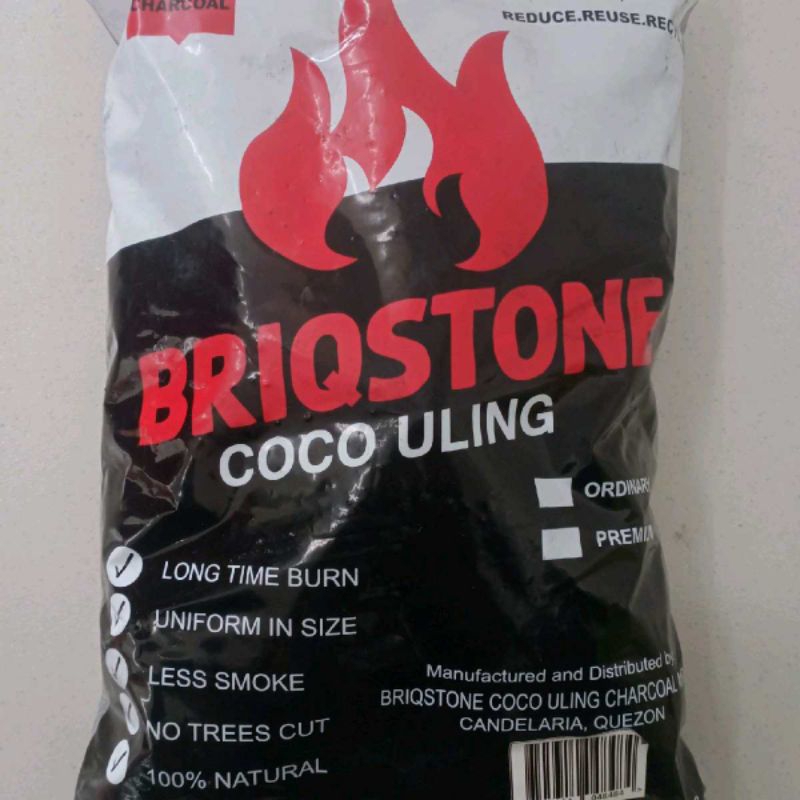 CHARCOAL BRIQSTONE Coco Uling 1kg. | Shopee Philippines