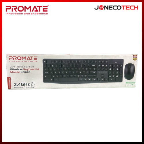 Promate ProCombo-5 Slim Profile Full-Size Wireless Keyboard & Mouse ...