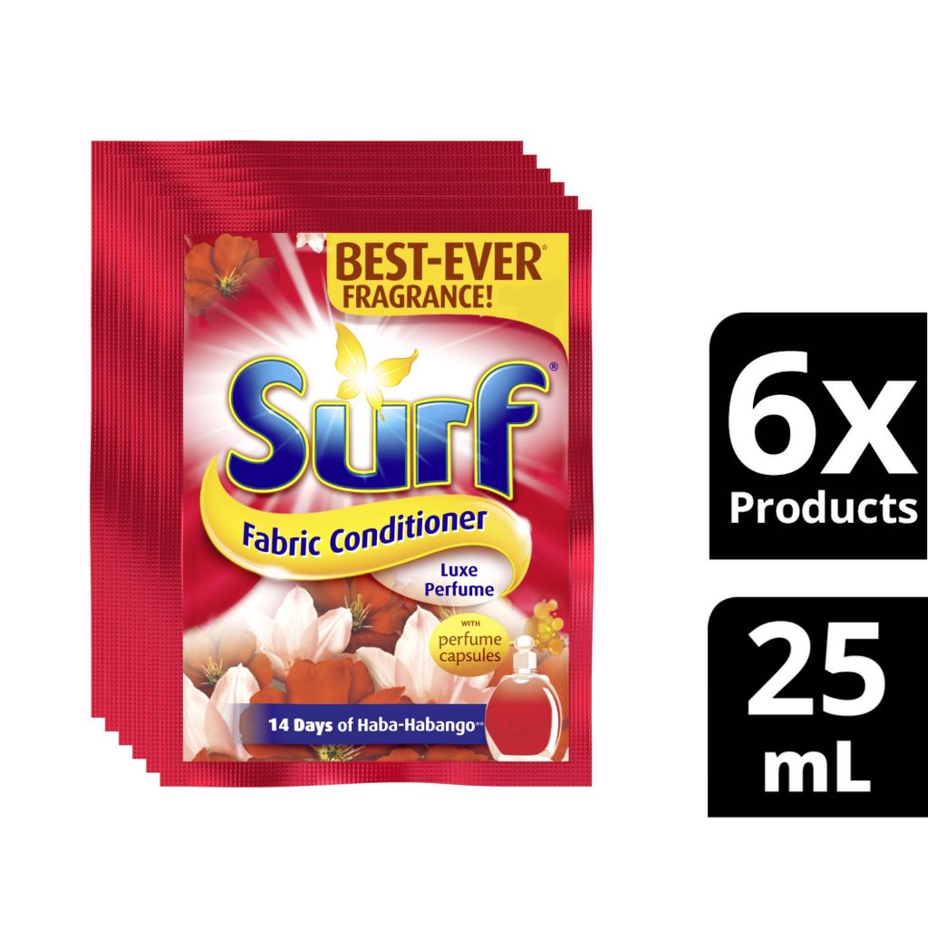 Surf Fabric Conditioner Luxe Perfume 25Ml 6 Sachet | Shopee Philippines