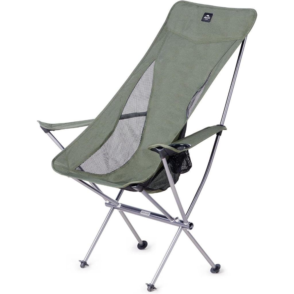 NATUREHIKE YL06 PLUS FOLDING CHAIR ULTRALIGHT ARMCHAIR HIGH BACK CHAIR ...