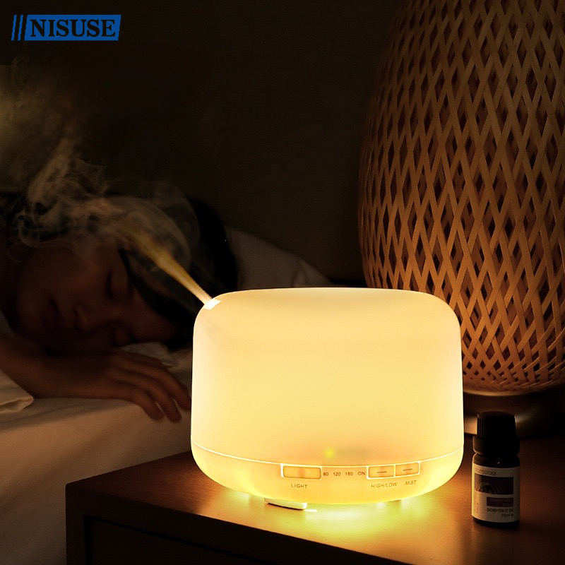 500ML 7 LED Humidifier with Essential oil Ultrasonic Aromatherapy ...