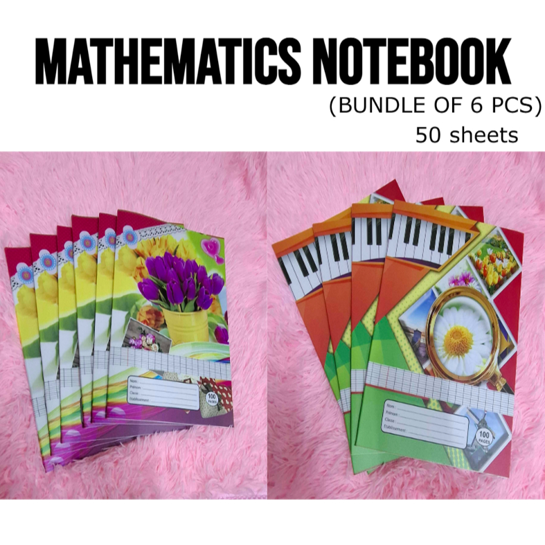 MATHEMATICS NOTEBOOK 50 SHEETS(BUNDLE OF 6PCS) | Shopee Philippines