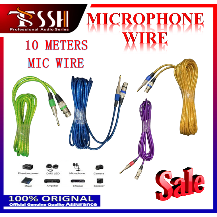 10 Meters mic wire With PL & Cannon Jack Personal Assimble | Shopee ...