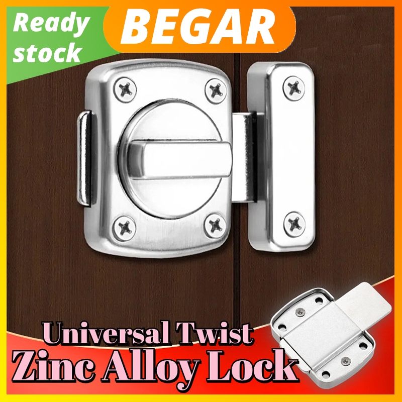 Universal Twist Lock Zinc Alloy Security Thicken Cast Barrel Bolt Slide ...