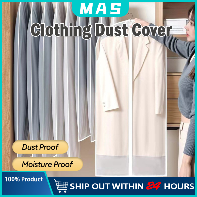 MAS Clothes Dust Cover Case PEVA Clear Washable Wardrobe Clothe ...