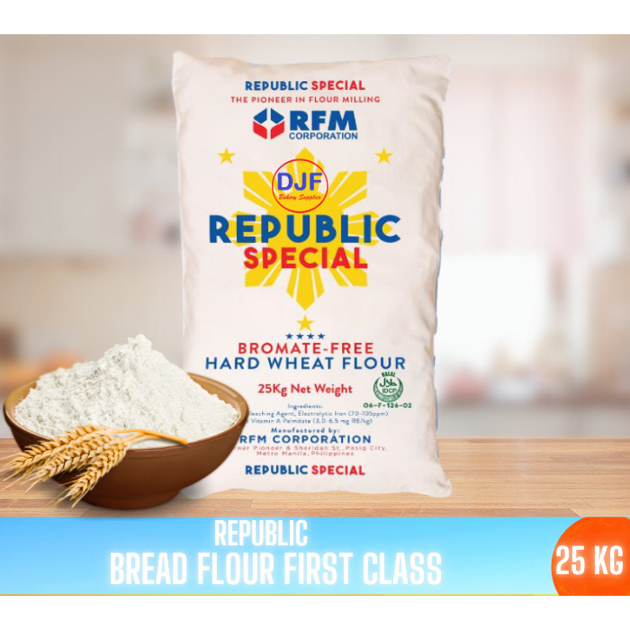Republic Bread Flour First Class Flour RFM WHOLE SALE 1Bag (25KG ...