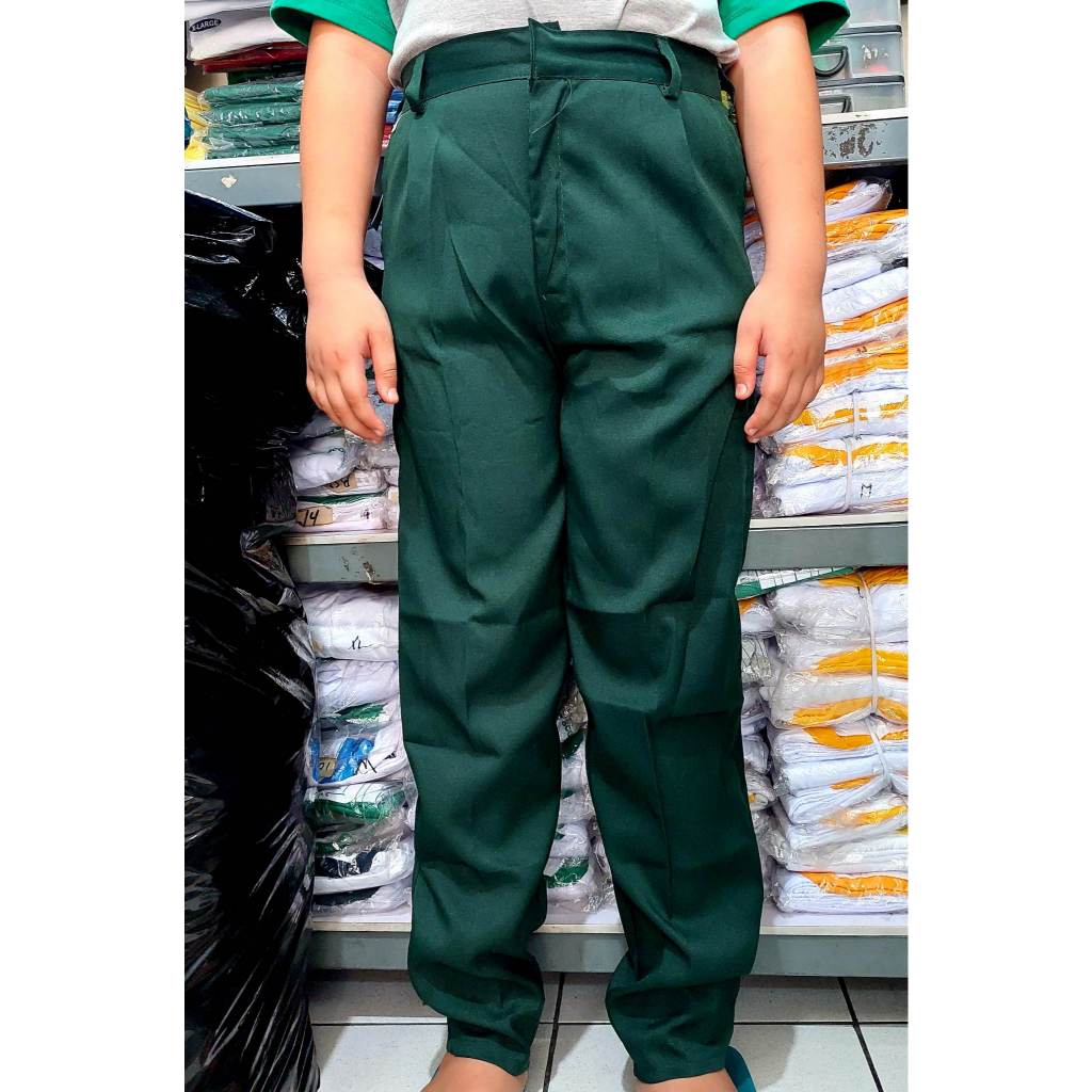Slacks/Pants for Mens ( Bottle Green ) School Uniform | Shopee Philippines