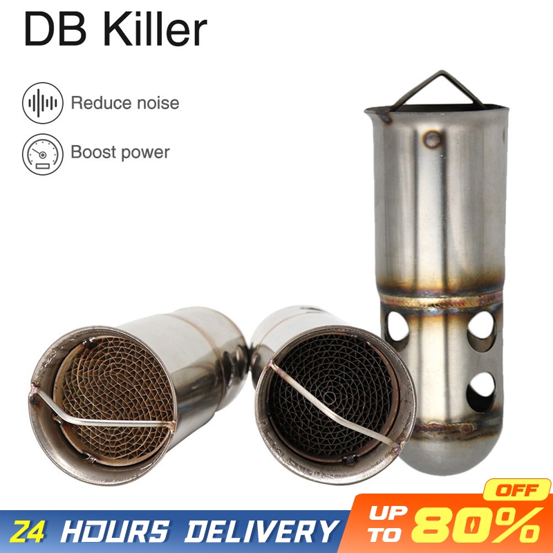For 51mm Inlet Motorcycle Exhaust Muffler Adjustable DB Killer Silencer ...