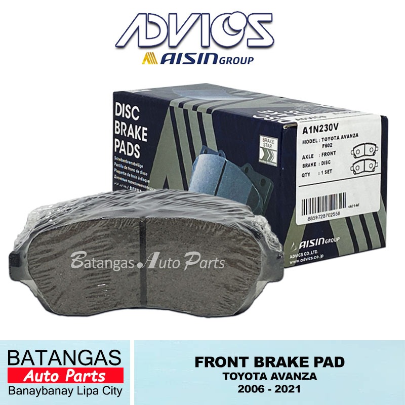 ADVICS FRONT BRAKE PAD TOYOTA AVANZA 2006-2021 1SET MADE IN JAPAN AISIN ...