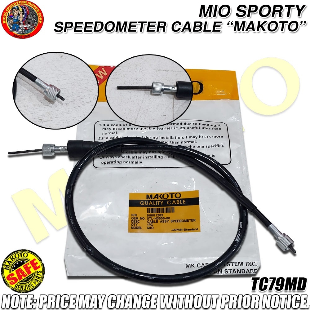 MIO SPORTY SPEEDOMETER CABLE "MAKOTO" (TC79MD) | Shopee Philippines