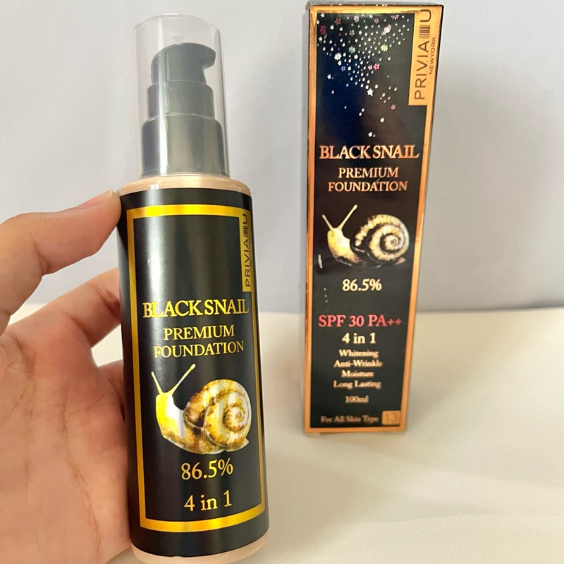 Premium 4 in 1 Black Snail Skin Moisturizing Whitening Foundation ...