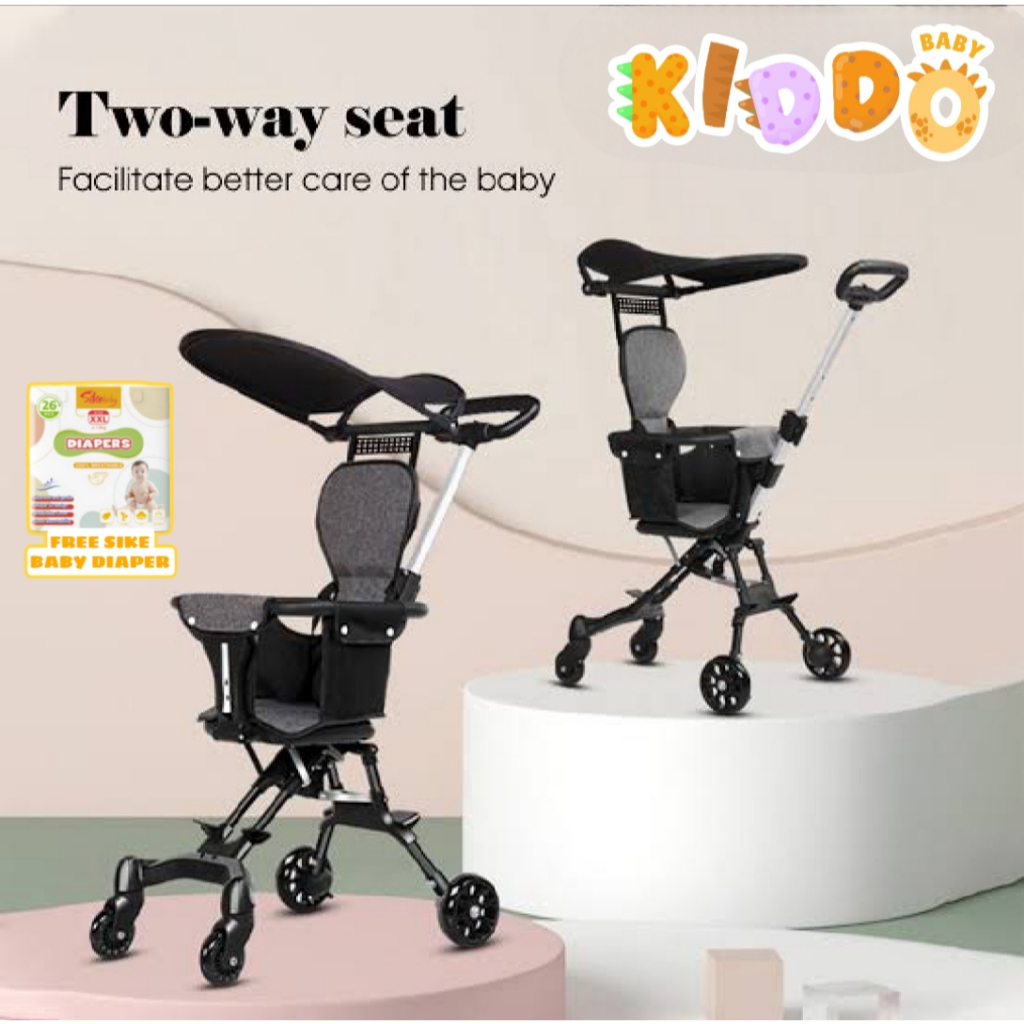 Foldable Magic Stroller For Baby Portable Baby Lightweight Stroller Two Way Facing Stroller with ...