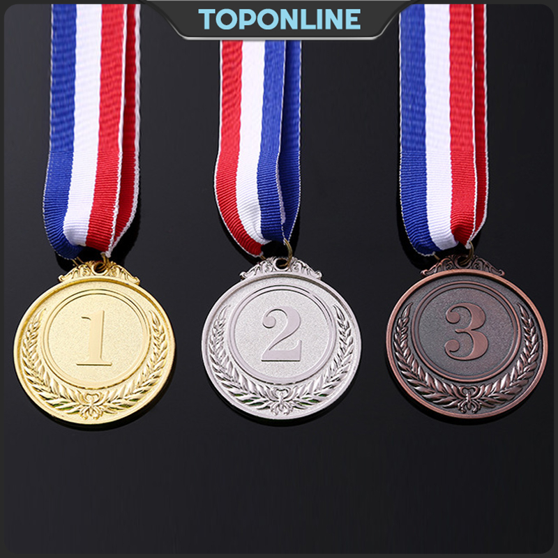 3PCS/Set Gold Silver Bronze Children Medals Kids Competition Winner ...