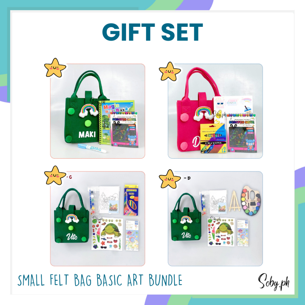SOBY PH - Personalized Small Felt Bag Basic Art Bundle GIFT SET ...