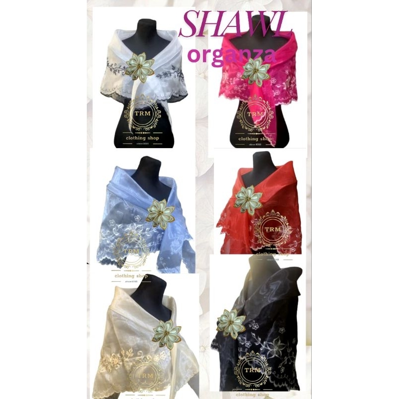 shawl /alampay organza | Shopee Philippines