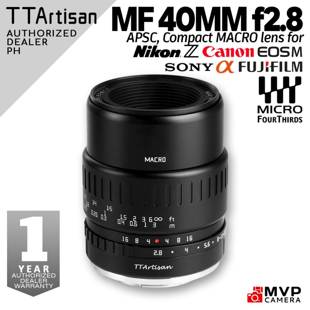 TTARTISAN 40mm f2.8 Compact Macro Lens for Mirrorless TT ARTISANS MVP CAMERA | Shopee Philippines