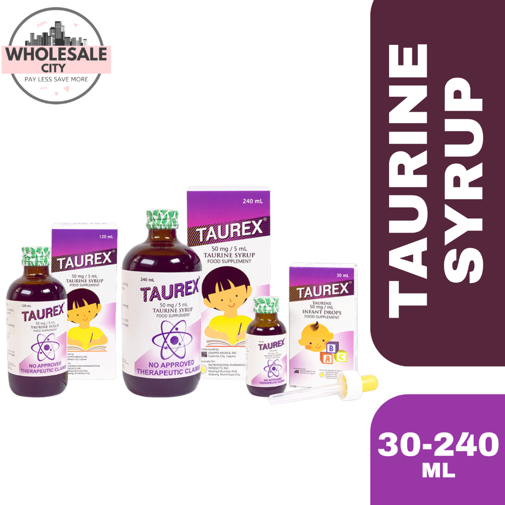 TAUREX TAURINE SYRUP 50MG/5ML | Shopee Philippines