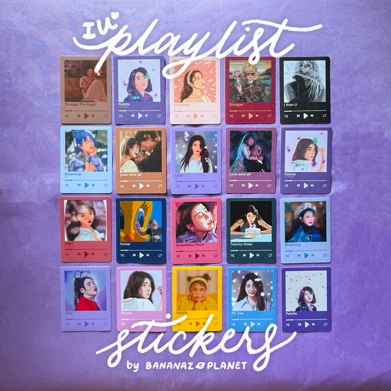 IU Playlist Stickers | Die Cut, Vinyl Matte Laminated, Waterproof | by ...