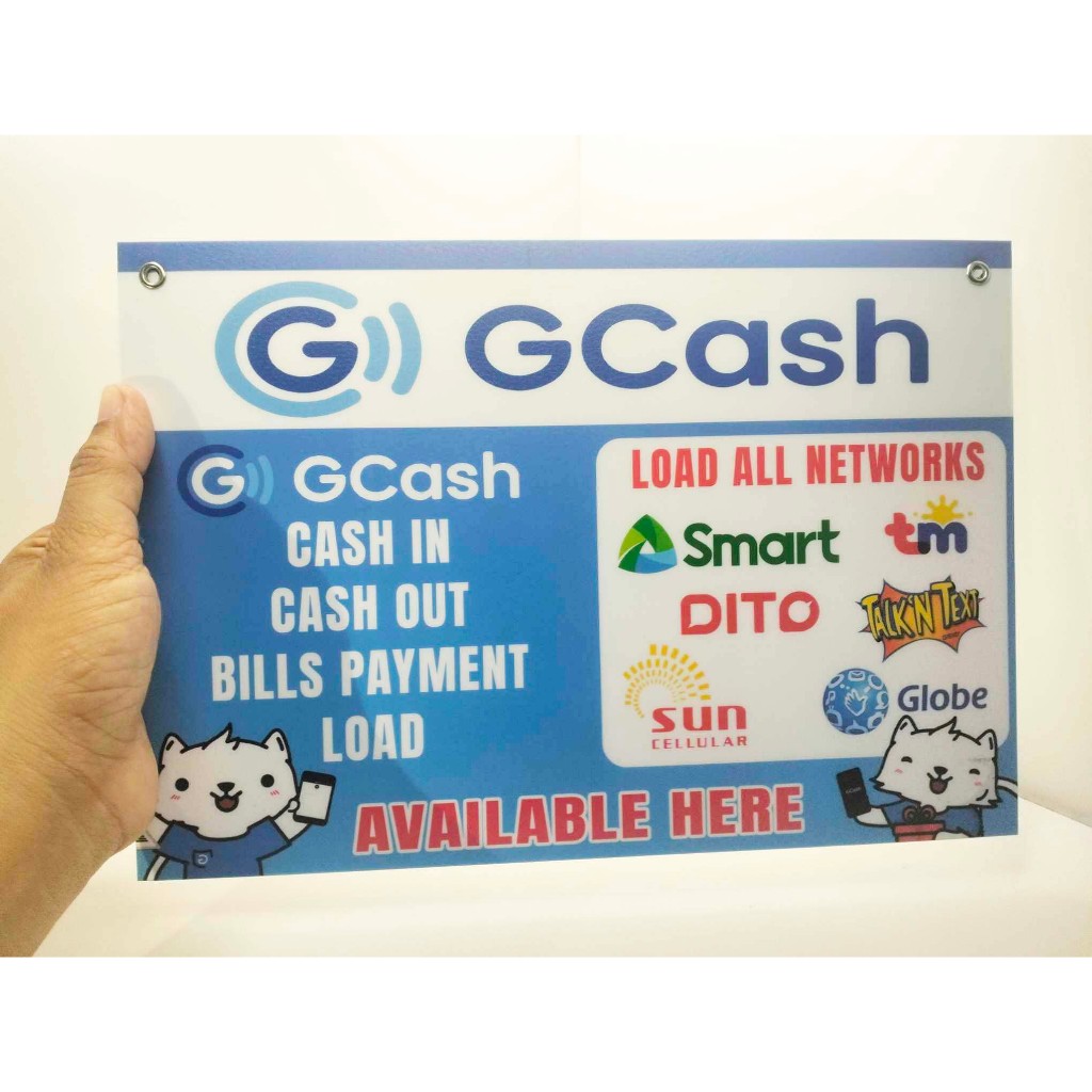 G-Cash Maya Laminated Top Signage Sintra Board: Enhance Cash In and ...