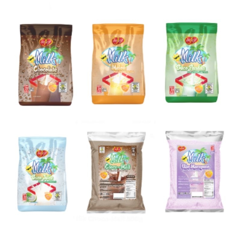 Injoy Milk Palamig Powder 500g Buco | Buko Pandan | Melon | Chocolate ...