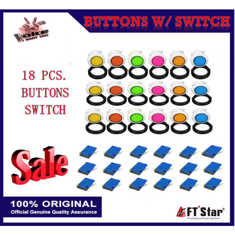 18pcs Push Button with Micro Switch for Videoke Set（various colors ...
