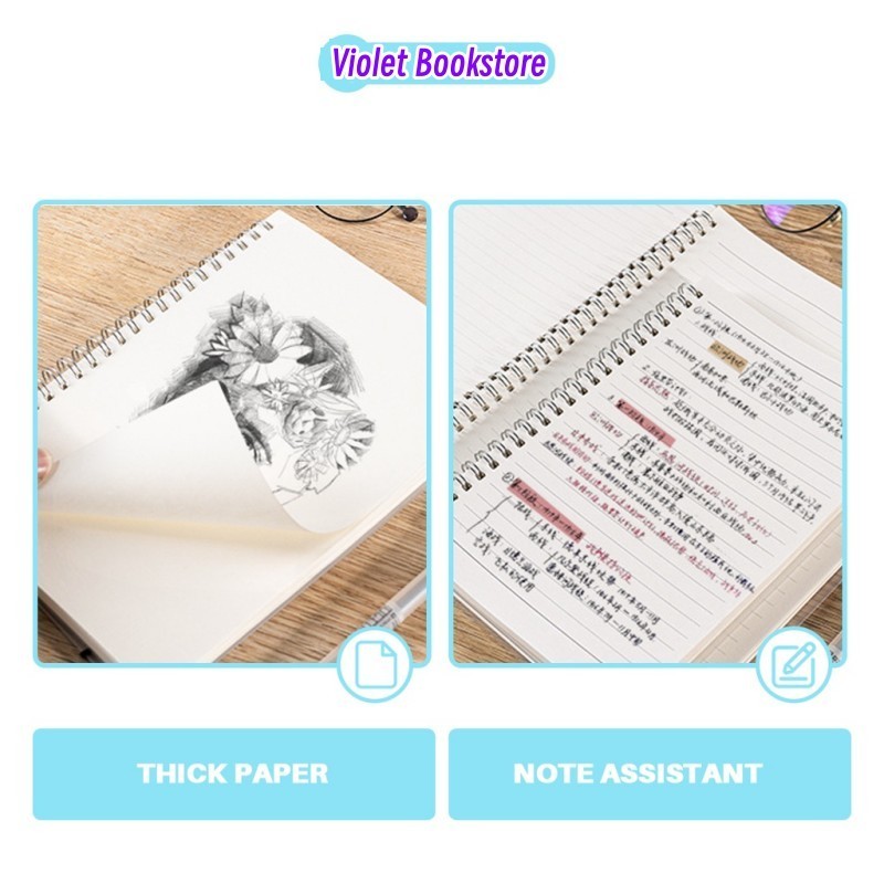 A5/B5/A6 80 Sheets Notebook Muji Spiral Journal Writing Notebooks For ...