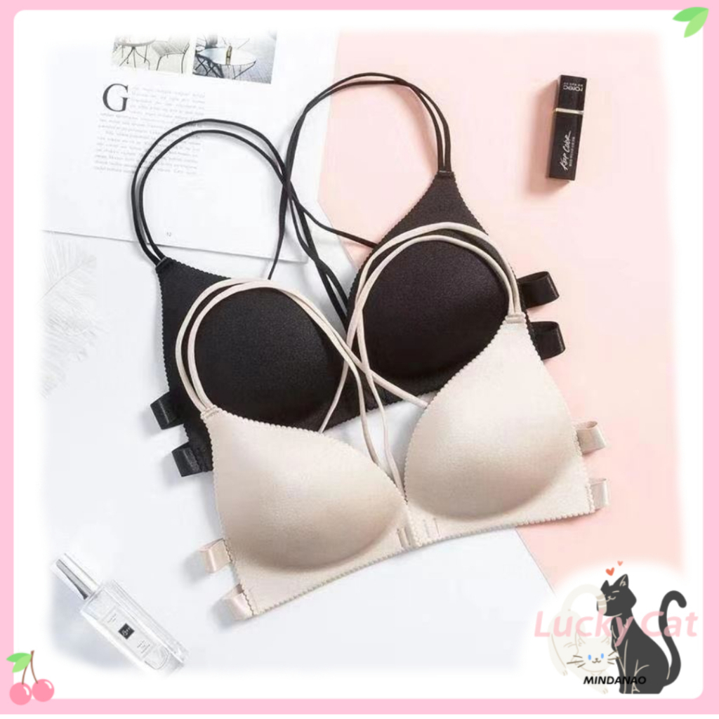 Lucky Cat Push Up Bra Sexy Bra Bralette Buckle Clasped Free Size Korean ...
