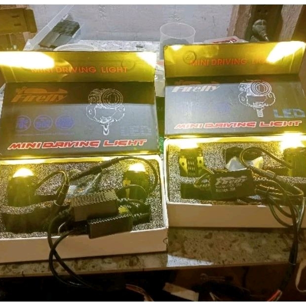 AAJP MINI DRIVING LIGHT FOR MOTORCYCLE 2PCS V1 DUAL COLOR WITH FAN AND ...