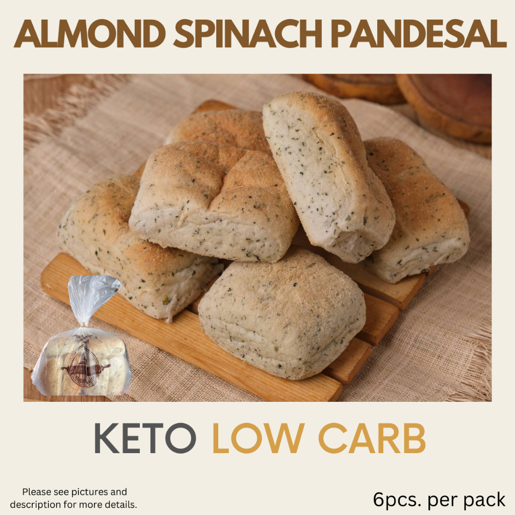 Almond Spinach Pandesal - Keto and Low carb - 6pcs/pack - Made from ...