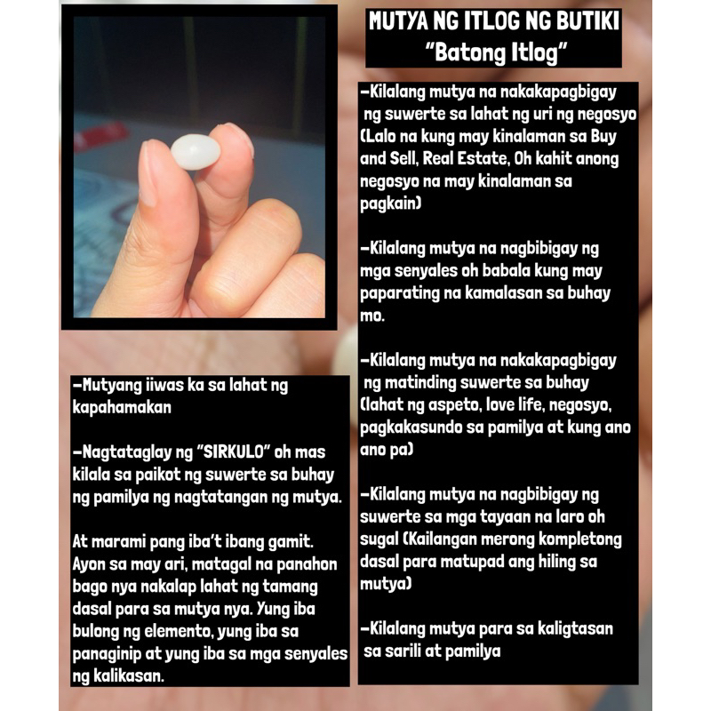 ITLOG NG BUTIKI (MATAAS NA URI NG MUTYA) | Shopee Philippines