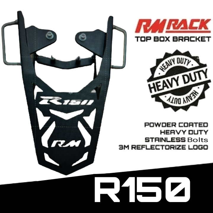 RM ALPHA TOP BOX BRACKET RAIDER 150 Fi HEAVY DUTY WITH STAINLESS GRAB ...