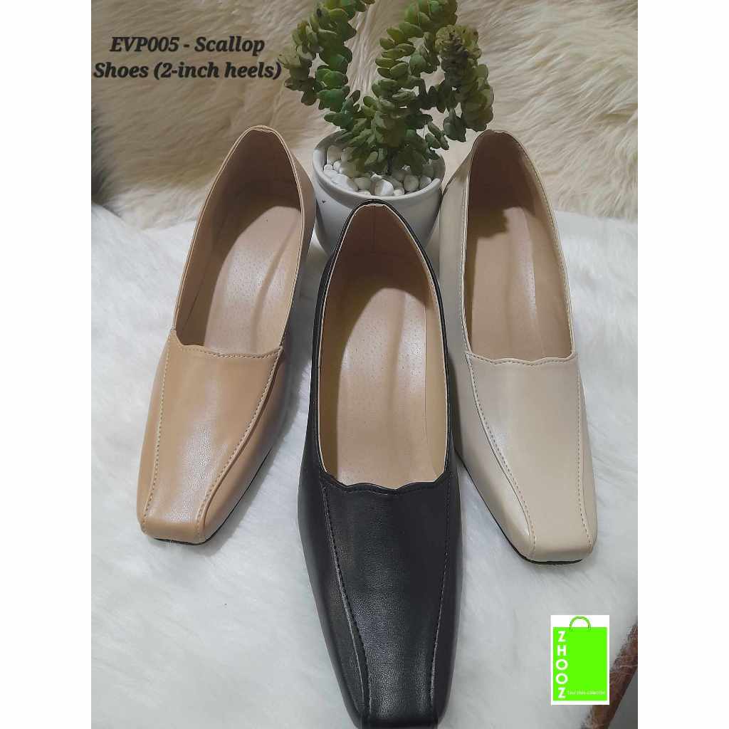 EVP005 - Scallop Shoes (2-inch heels)/Liliw-Made | Shopee Philippines