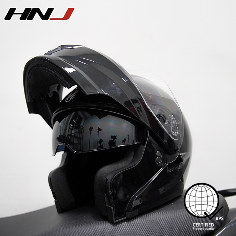 HNJ A119 Motorcycle Modular Helmet Men's Full Face Sun dual Visor for ...