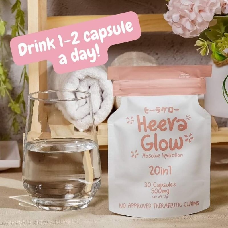 Heera Glow 20-in-1 30 capsule 500mg | Shopee Philippines