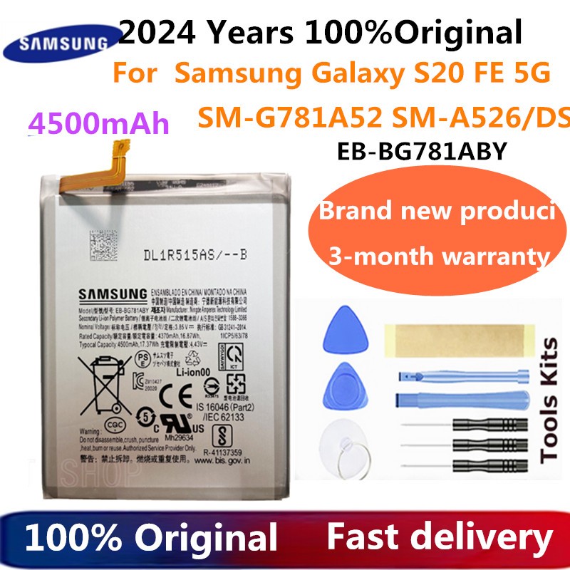 Original Samsung EB-BG781ABY For Samsung Galaxy S20 FE / A52 Battery replacement 4500mAh+to ...