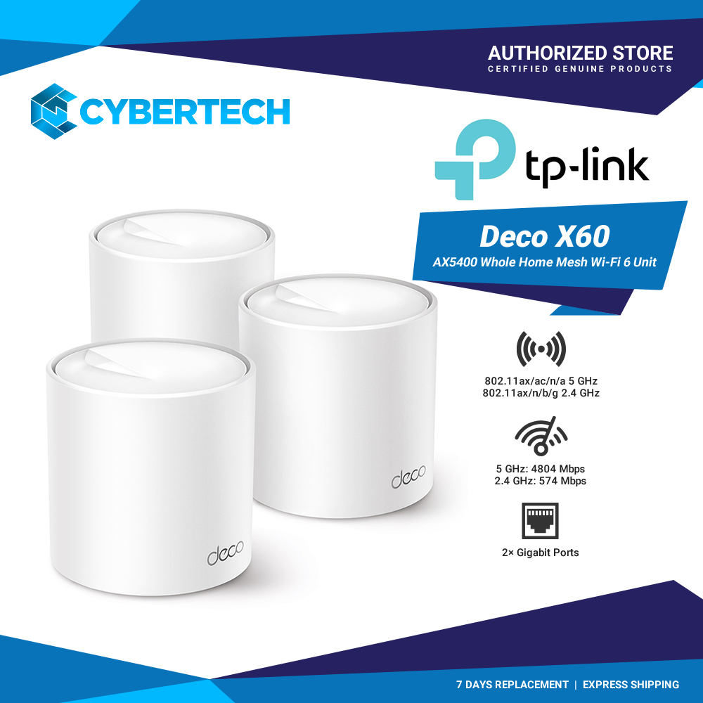 TP-Link Deco X60 AX5400 Whole Home Mesh Wi-Fi 6 System | Shopee Philippines