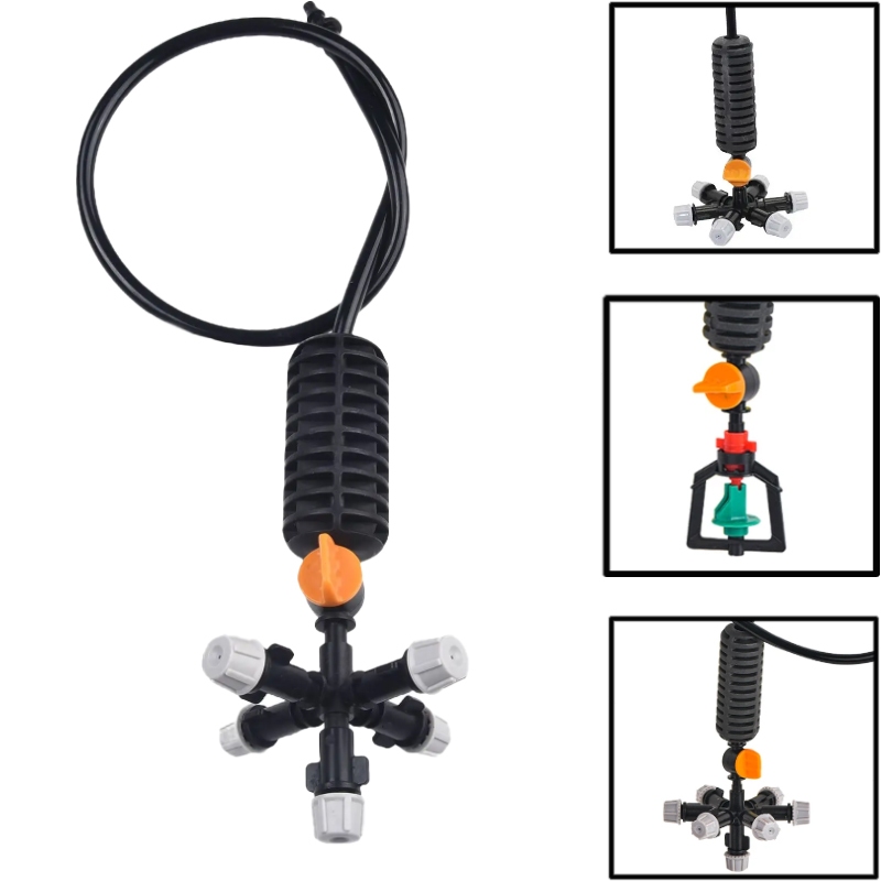 4/5/6/7 Head hanging misting fog nozzles Garden sprinkler sprayer set ...