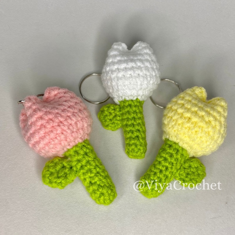 Tulip Crochet Keychain | Shopee Philippines