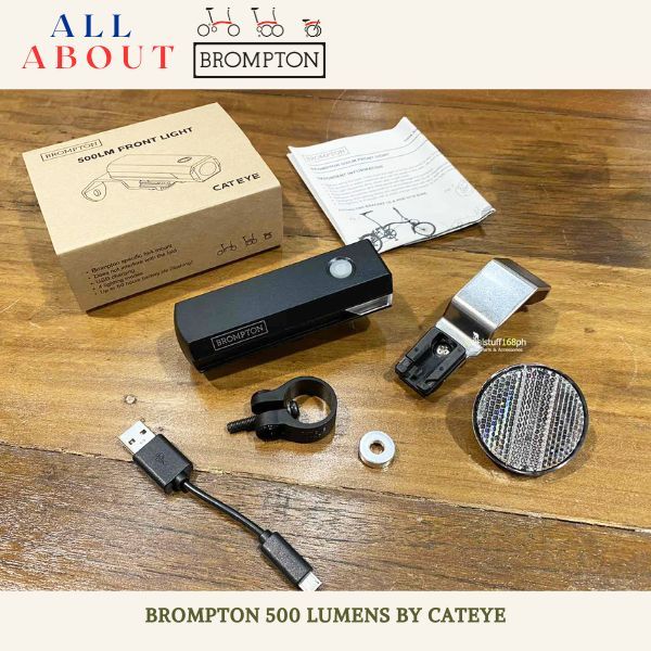 AAB BROMPTON 500 Lumens Front Light with bracket by CatEye Brompton Bicycle Accessories | Shopee ...