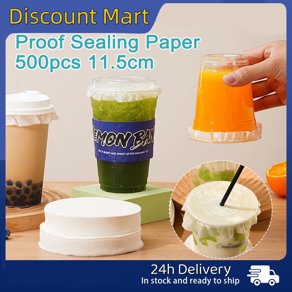 100/500pcs Anti Leak Spill Proof Paper Milk Tea Leak Proof Paper ...