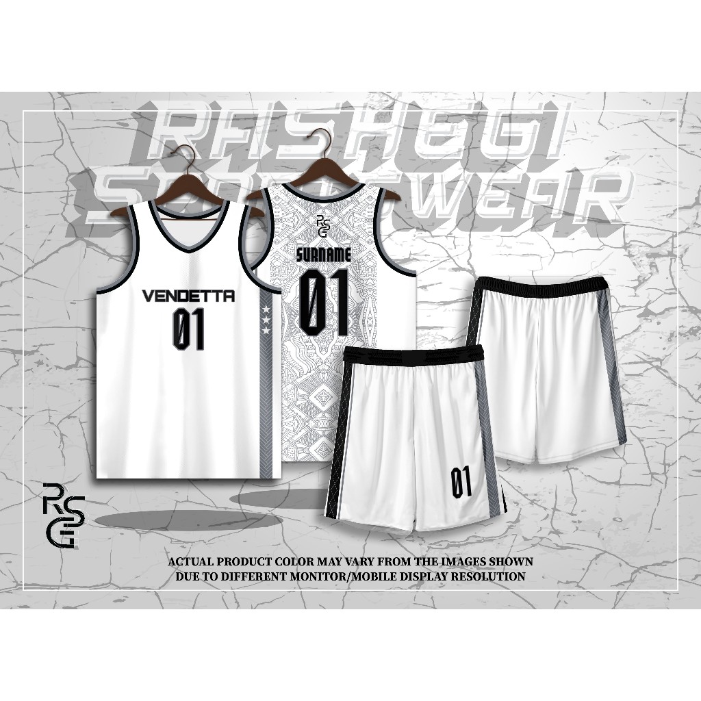 2024 RSG Customized Jersey Full Sublimation Vendetta White | Shopee ...